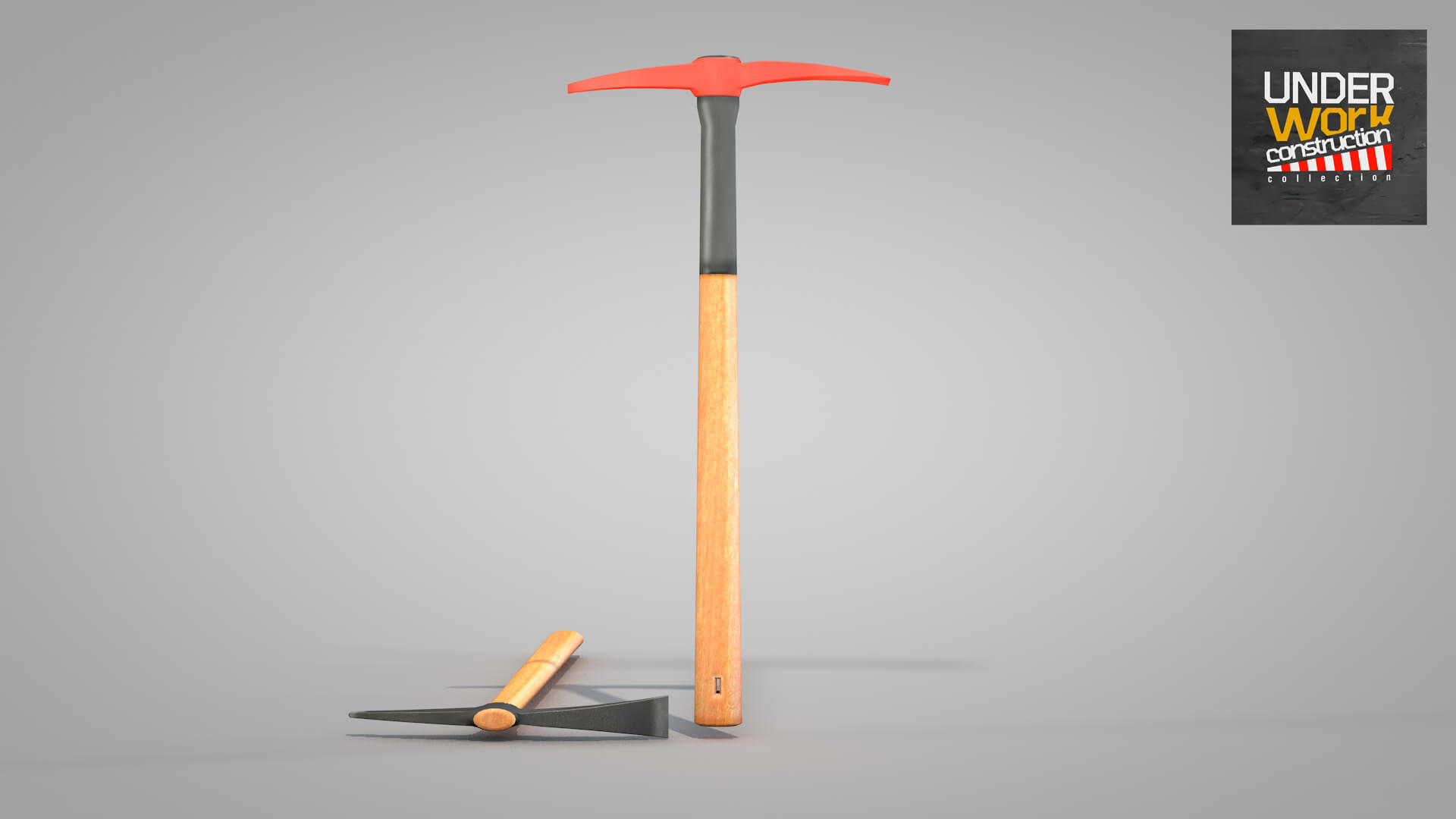 Construction Pickaxe - 3D Model by renatodalle