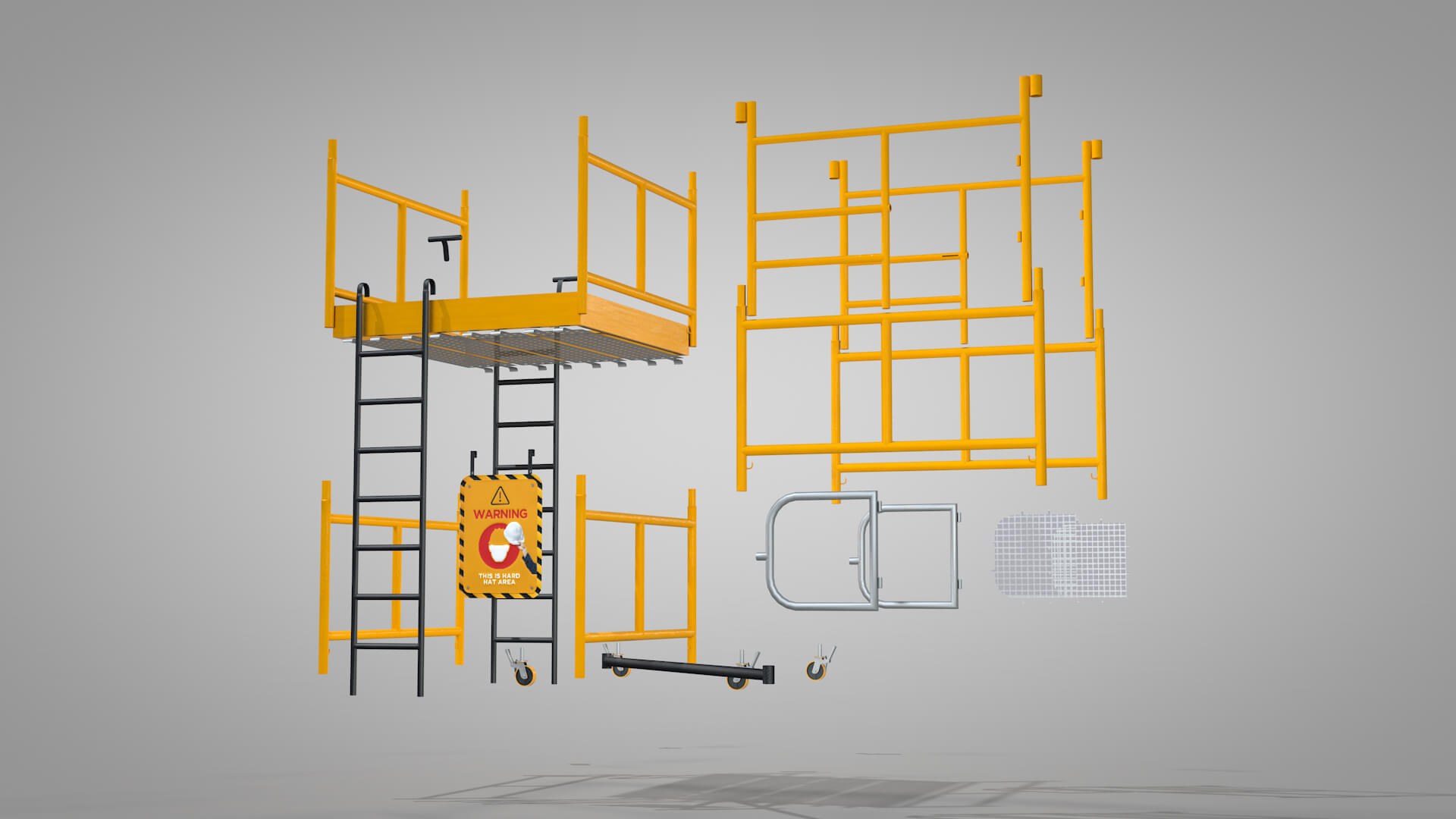 Construction Scaffolding - 3D Model by renatodalle