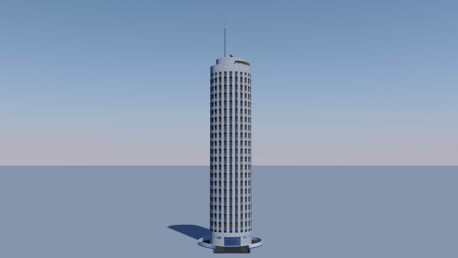 Cylindrical Building - 3D Model by renatodalle