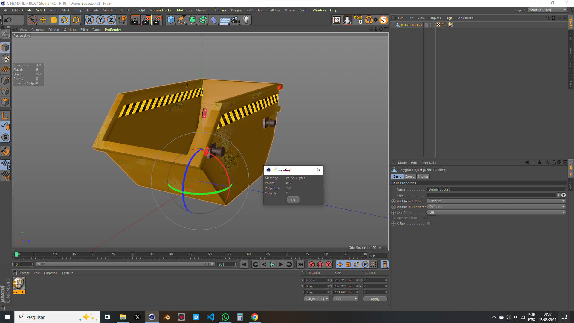 Debris Bucket - 3D Model by renatodalle