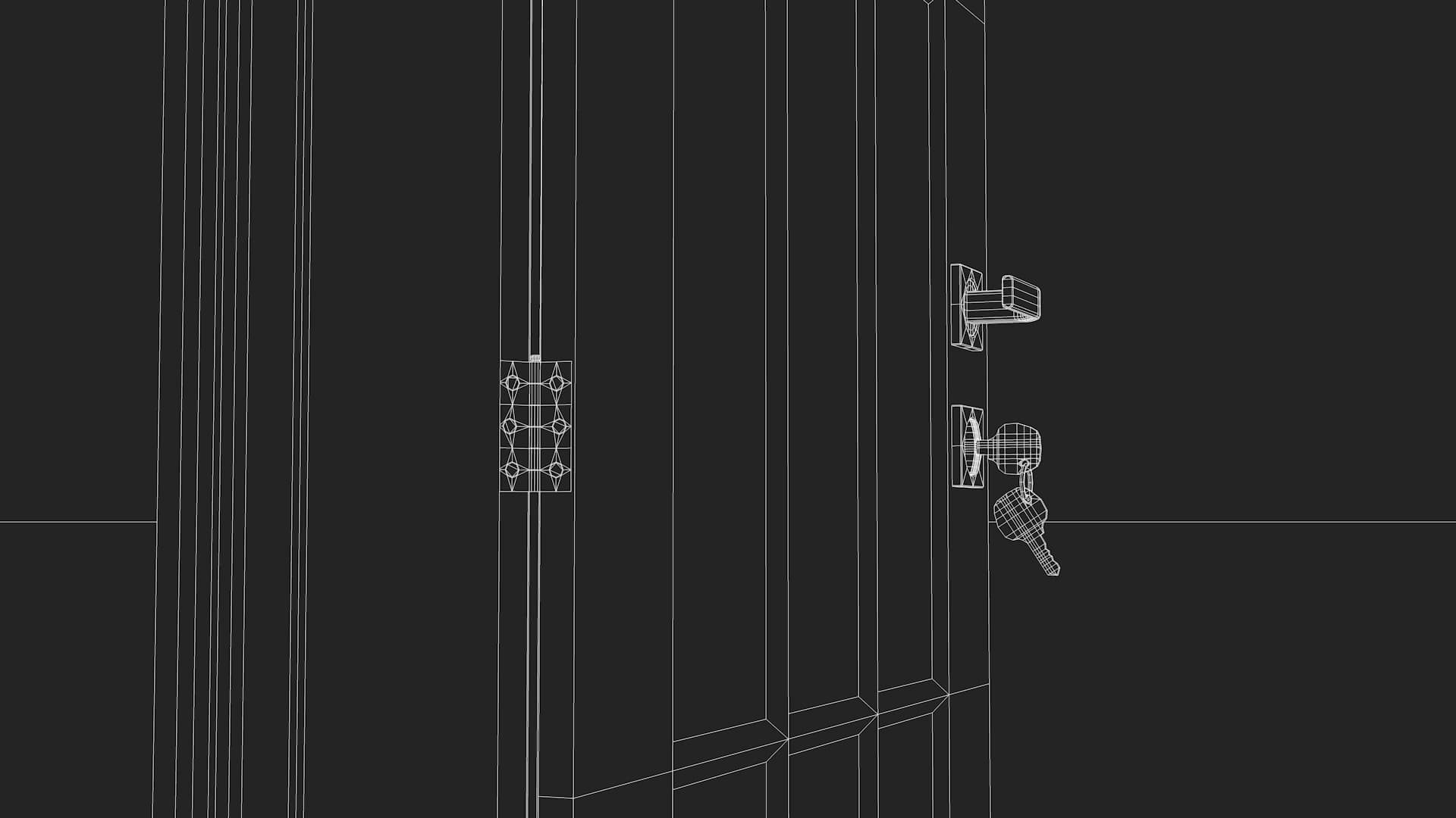 Door - Kitchen Glass Door 3D Model by renatodalle