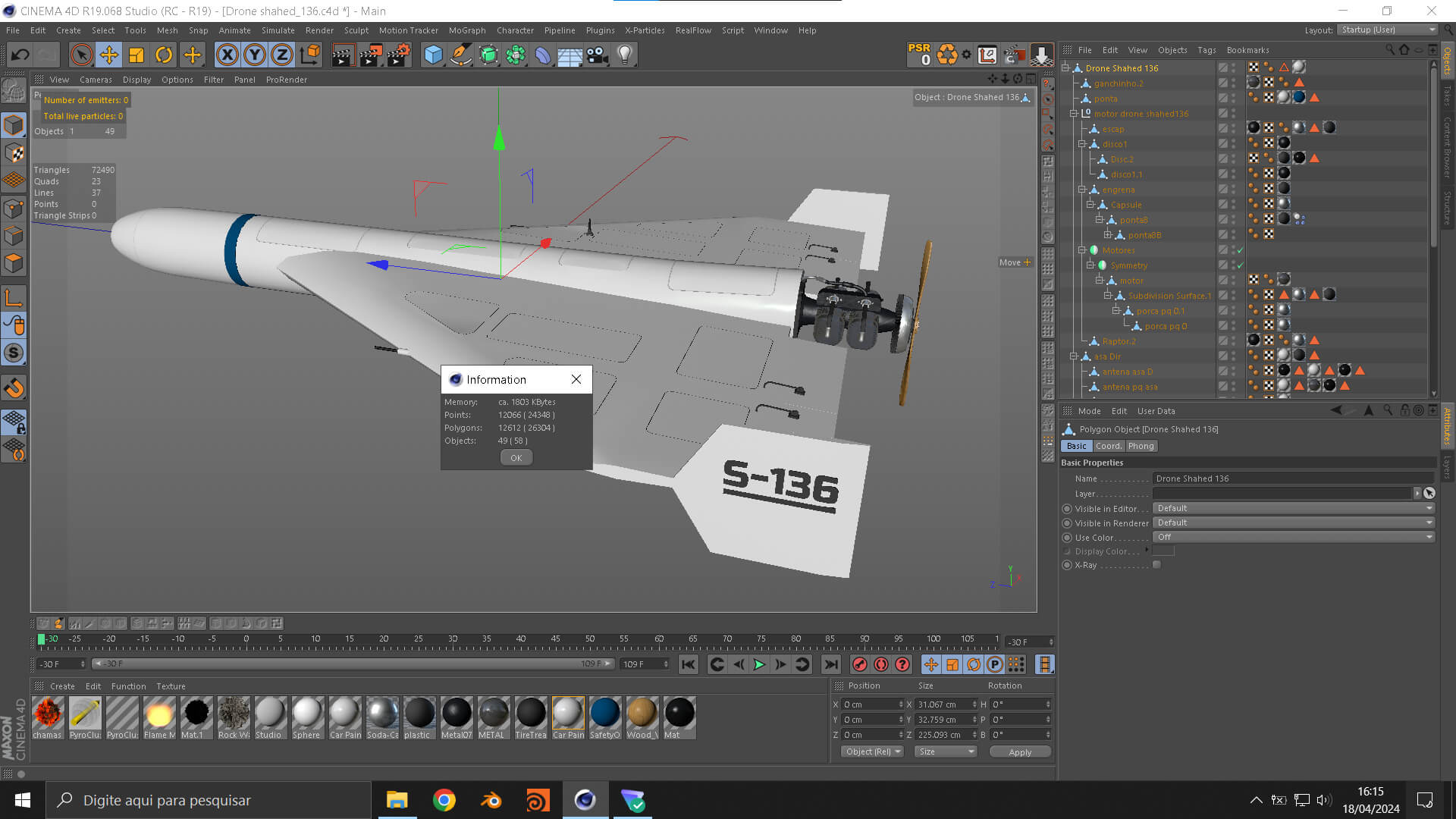 Drone Shahed 136 - 3D Model by renatodalle