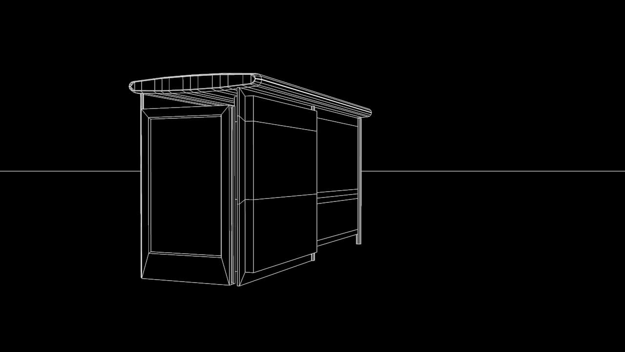 English Bus Stop - 3D Model by renatodalle