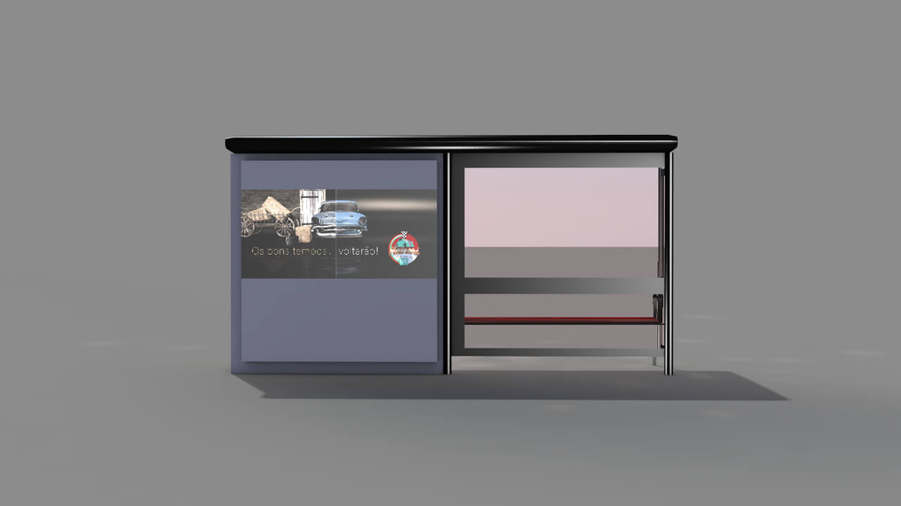 English Bus Stop - 3D Model by renatodalle