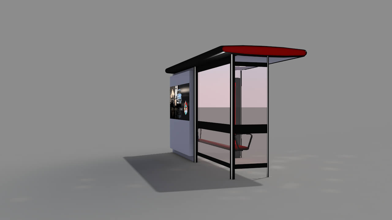 English Bus Stop - 3D Model by renatodalle