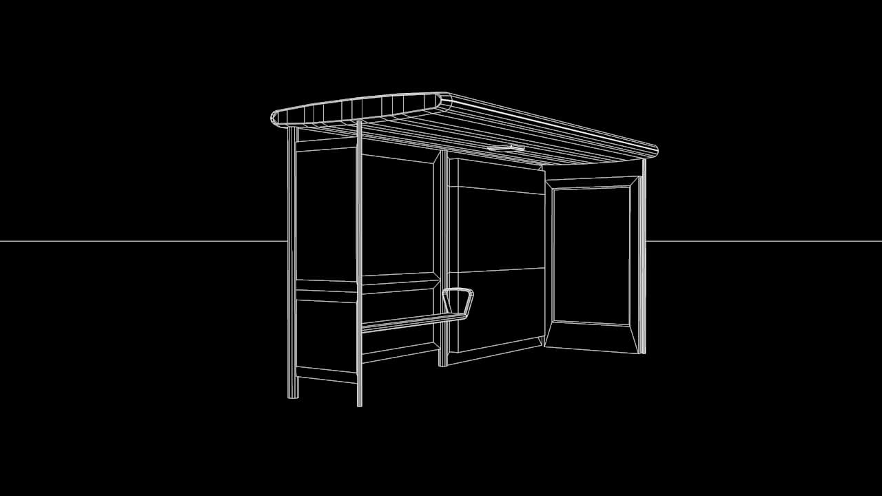 English Bus Stop - 3D Model by renatodalle