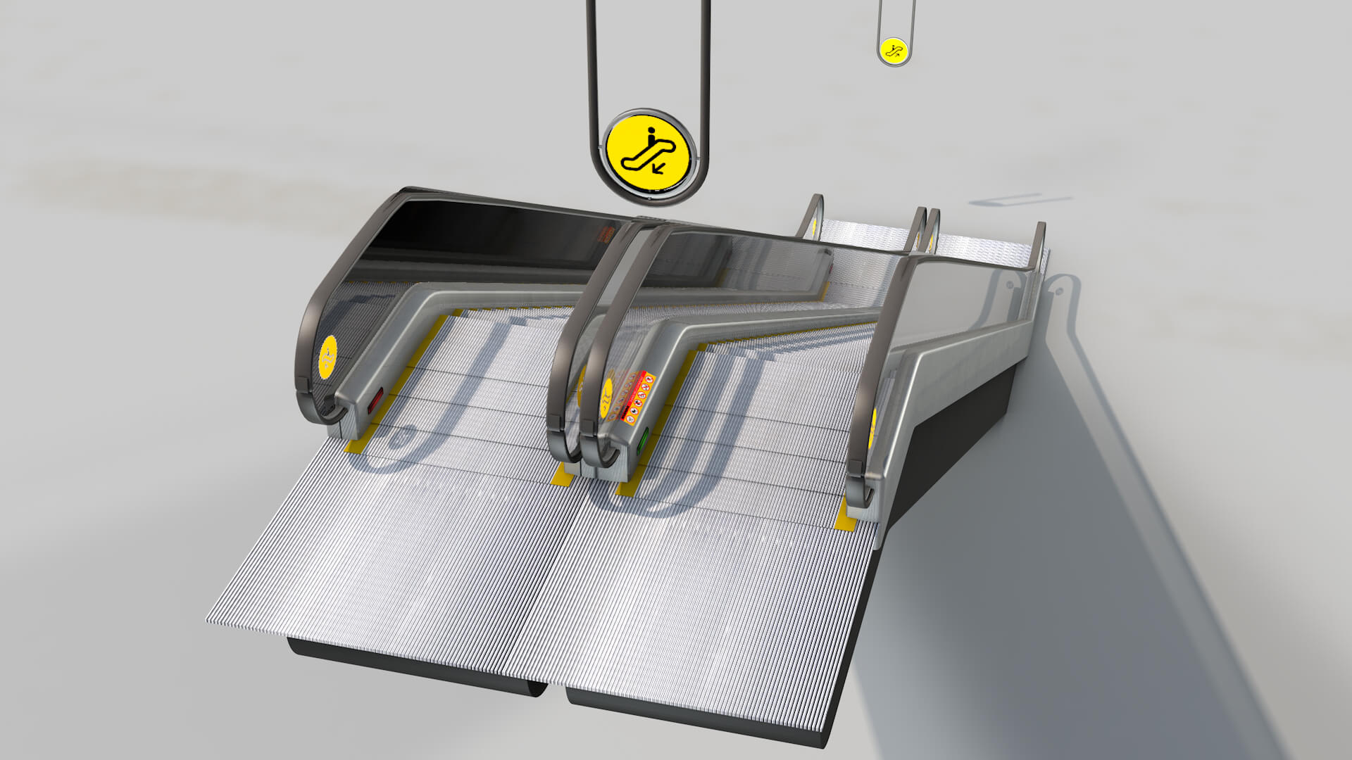 Escalator Goes Up and Down - 3D Model by renatodalle