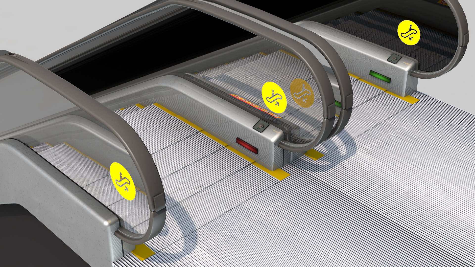 Escalator Goes Up and Down - 3D Model by renatodalle