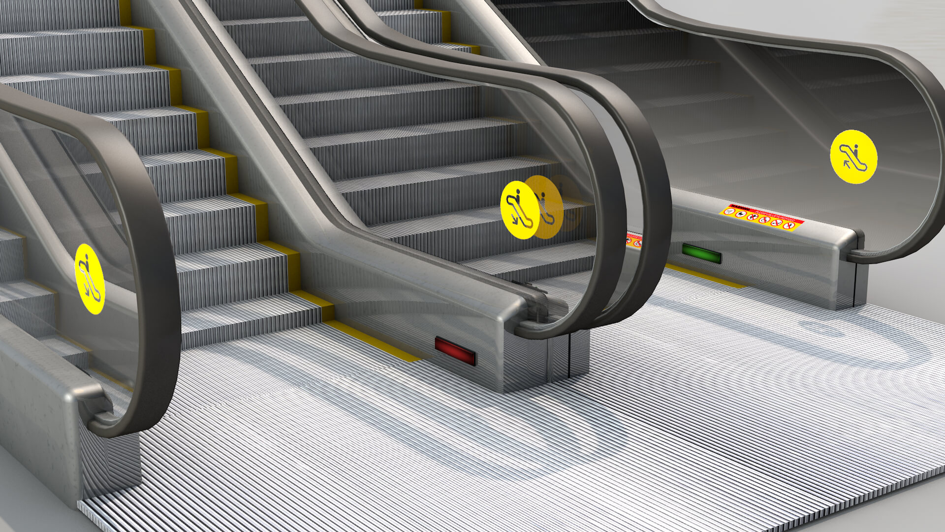 Escalator Goes Up and Down - 3D Model by renatodalle
