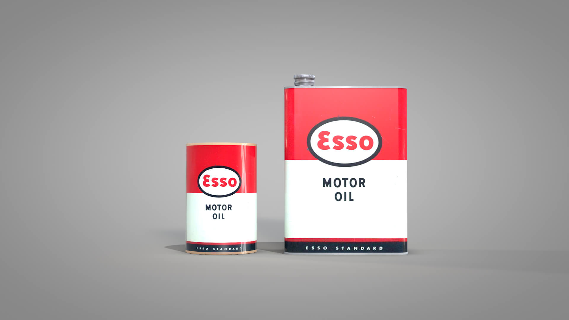 Esso Engine Oil Can - 3D Model by renatodalle