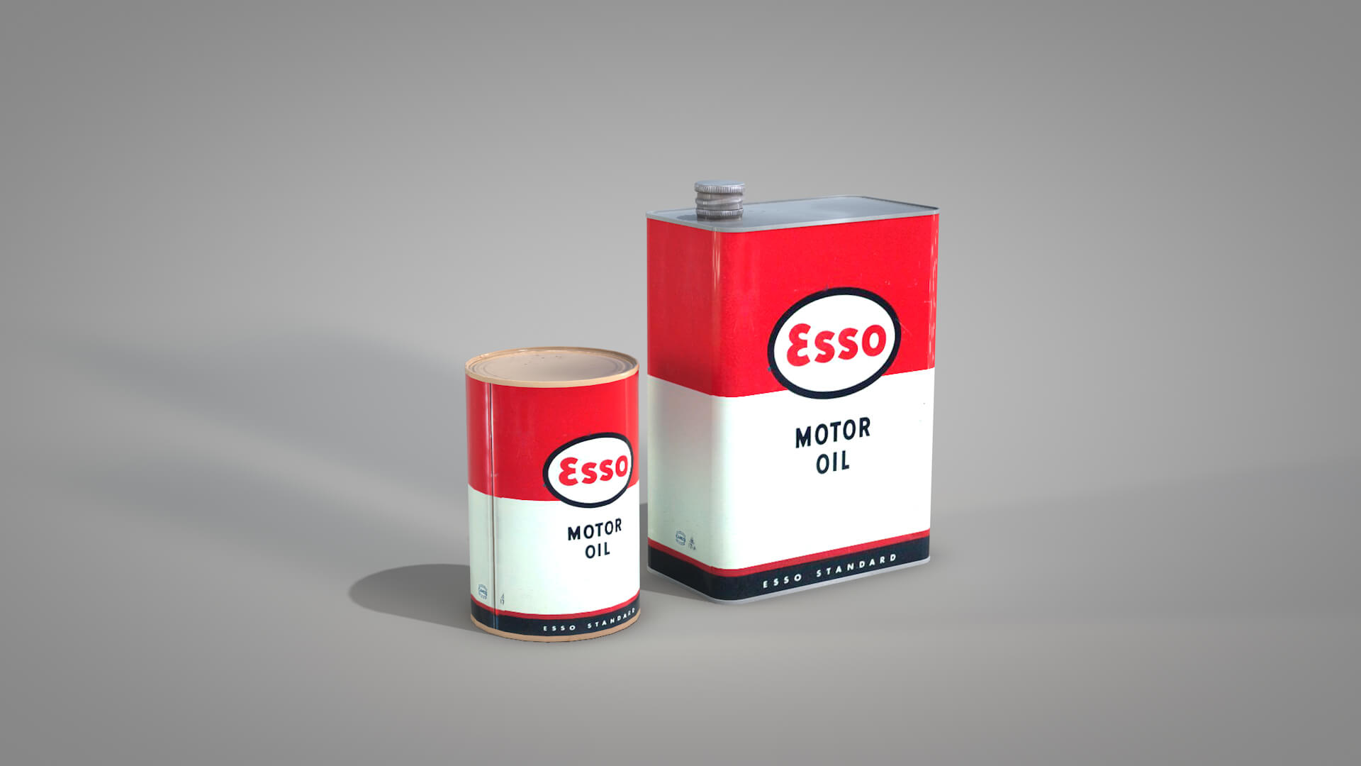 Esso Engine Oil Can - 3D Model by renatodalle