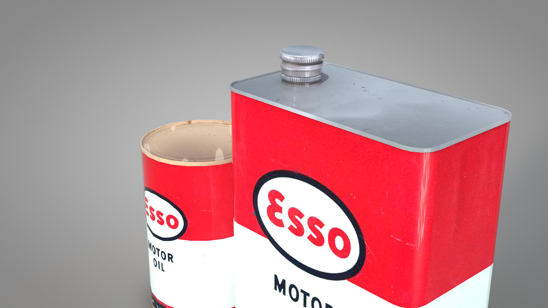 Esso Engine Oil Can - 3D Model by renatodalle