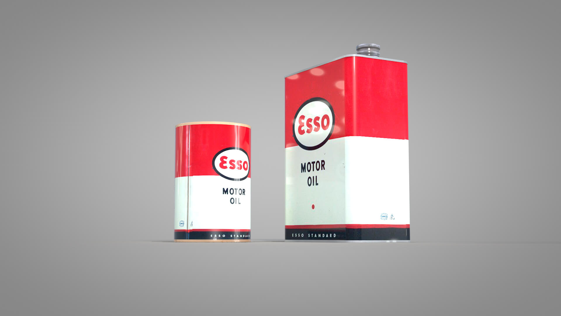 Esso Engine Oil Can - 3D Model by renatodalle