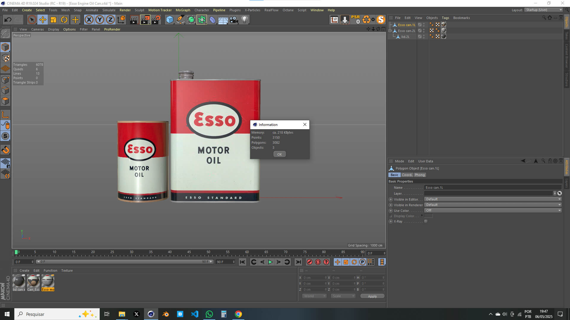 Esso Engine Oil Can - 3D Model by renatodalle