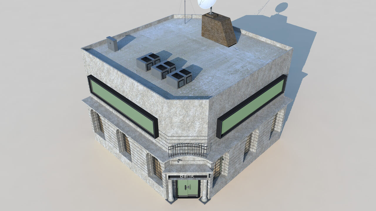 Financial Bank - 3D Model by renatodalle