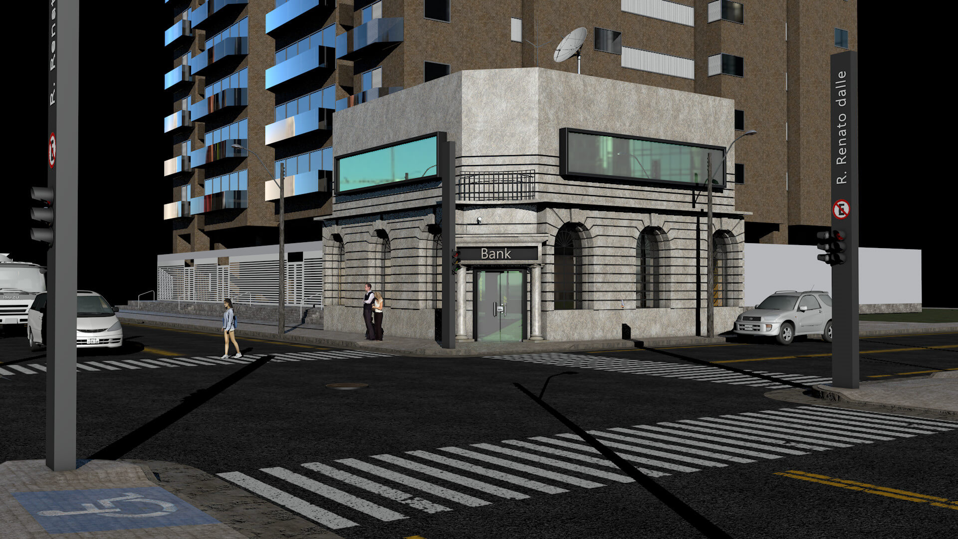 Financial Bank - 3D Model by renatodalle