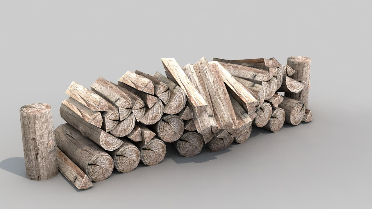 Firewood Nature - 3D Model by renatodalle