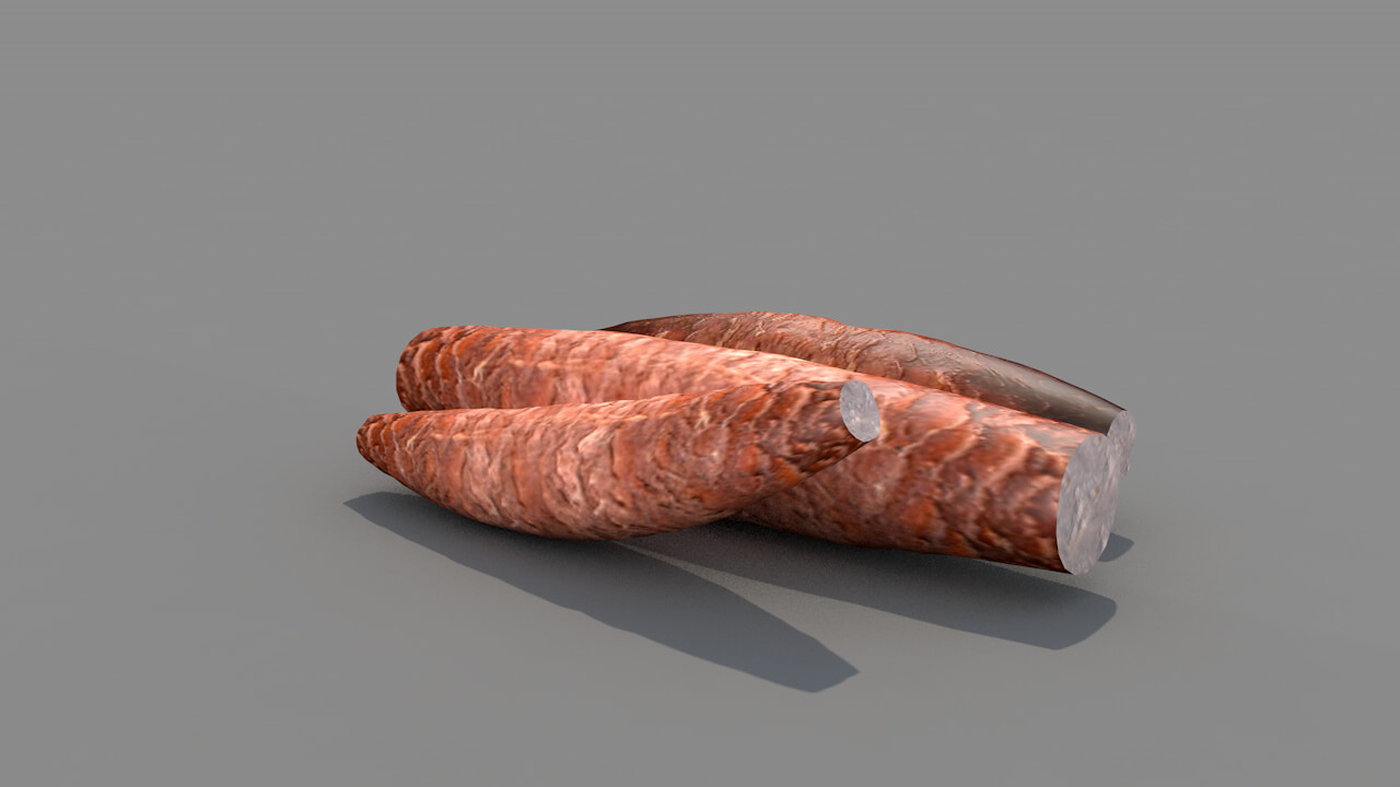 Food Cassava Mandioca - 3D Model by renatodalle