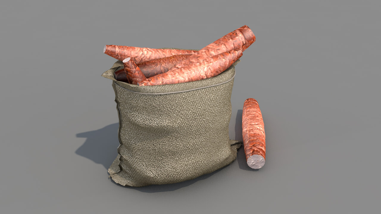 Food Cassava Mandioca - 3D Model by renatodalle