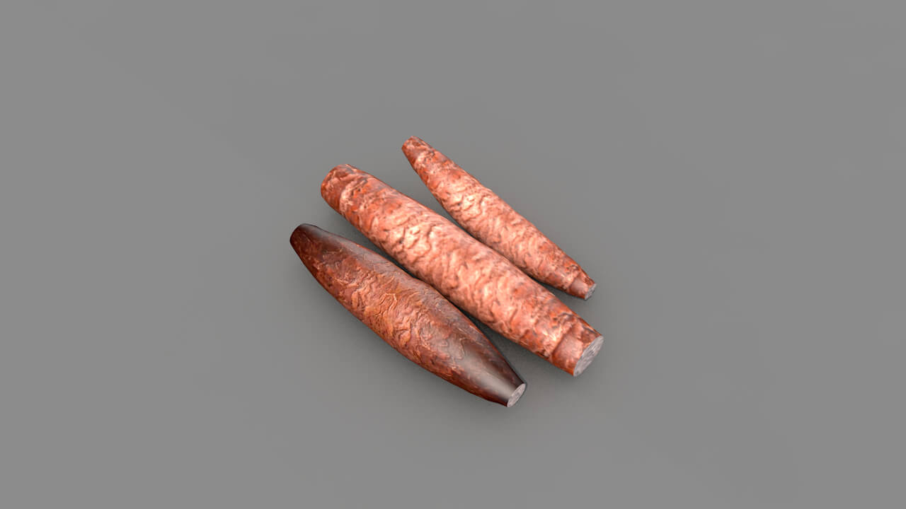 Food Cassava Mandioca - 3D Model by renatodalle