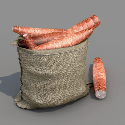 Food Cassava Mandioca - 3D Model by renatodalle
