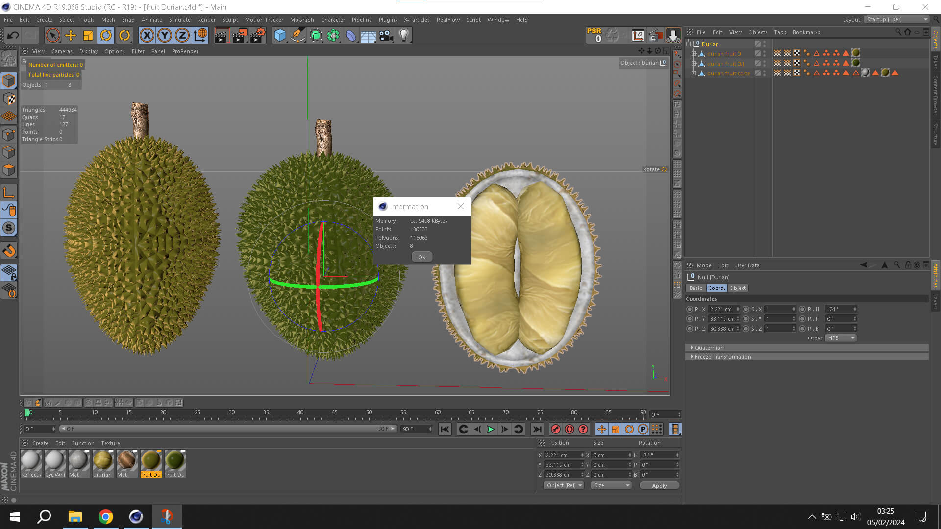 Fruit Durian - 3D Model by renatodalle