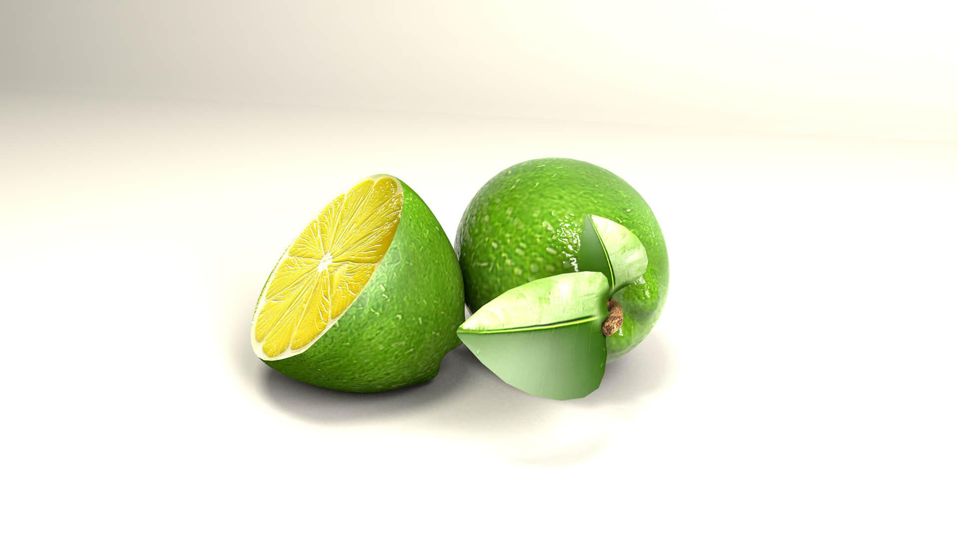 Fruit Lemon and half - 3D Model by renatodalle