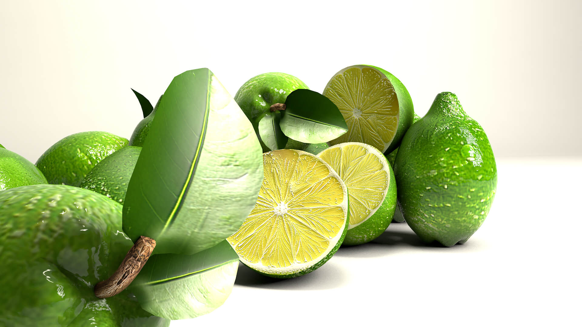 Fruit Lemon and half - 3D Model by renatodalle