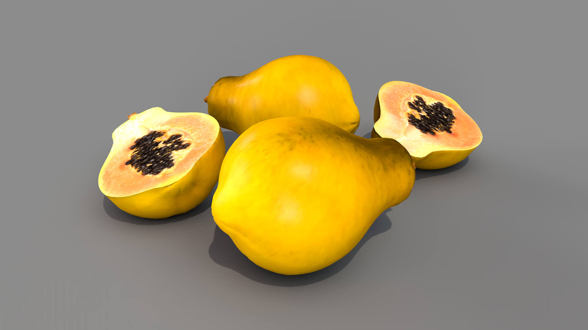 Fruit Papaya - 3D Model by renatodalle