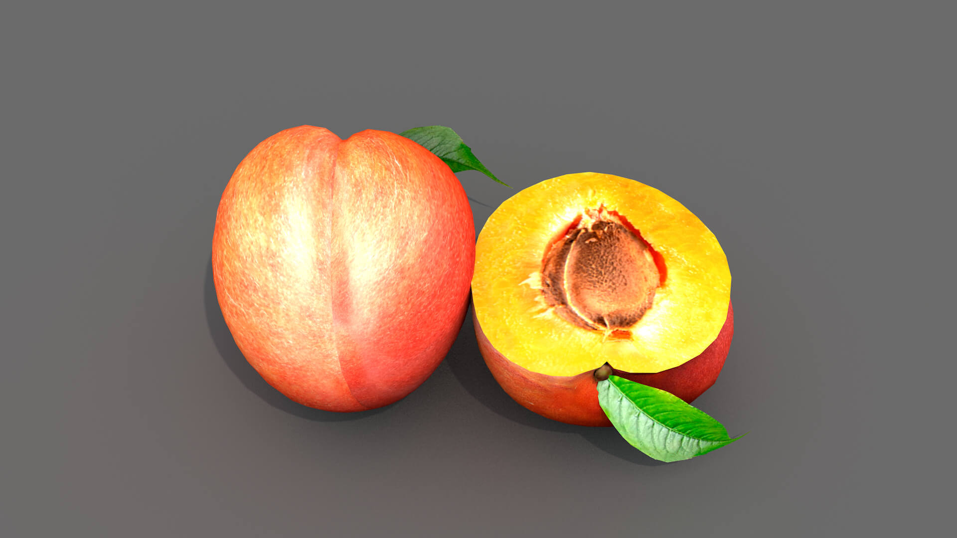 Fruit Red Peach - 3D Model by renatodalle