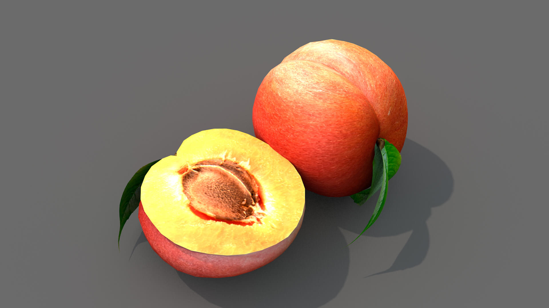 Fruit Red Peach - 3D Model by renatodalle