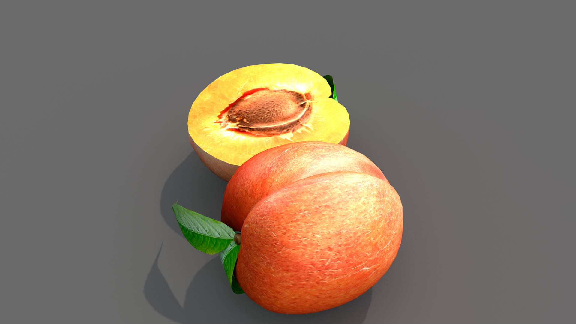 Fruit Red Peach - 3D Model by renatodalle