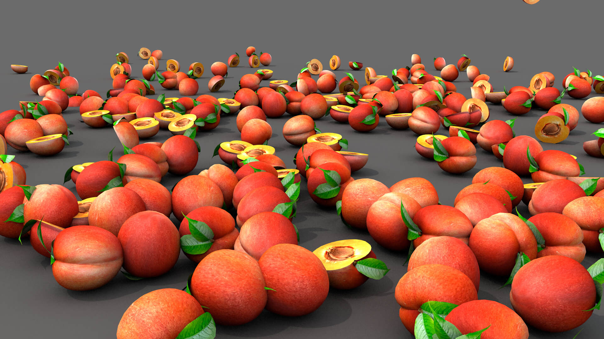 Fruit Red Peach - 3D Model by renatodalle