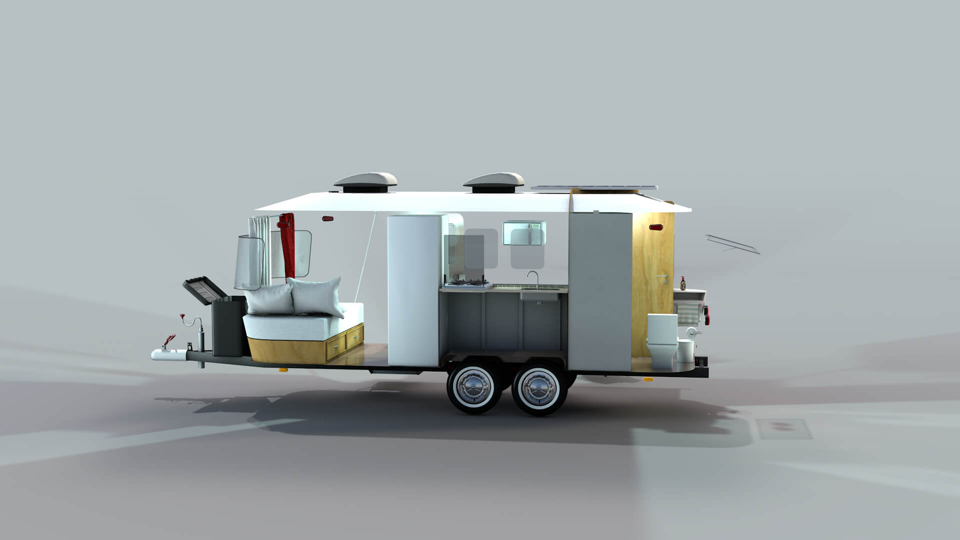 Furnished Trailer - 3D Model by renatodalle