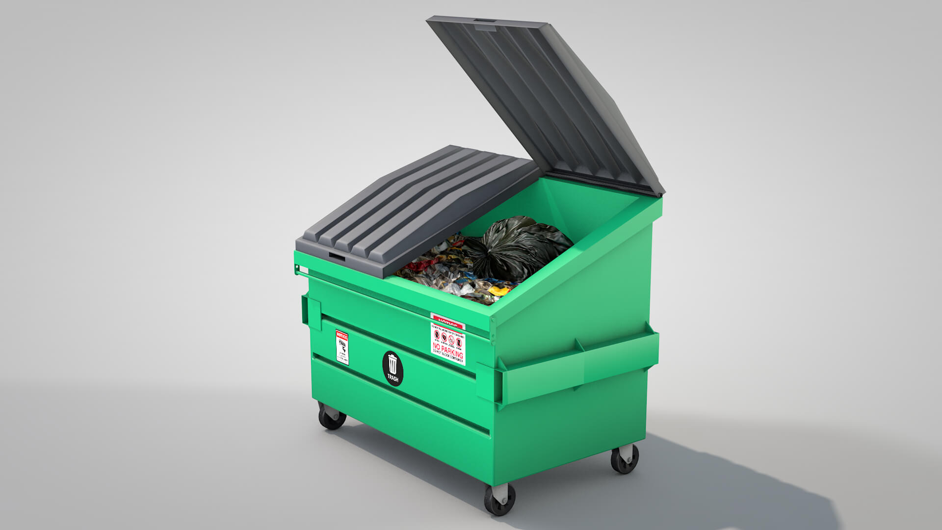 Garbage Container - 3D Model by renatodalle