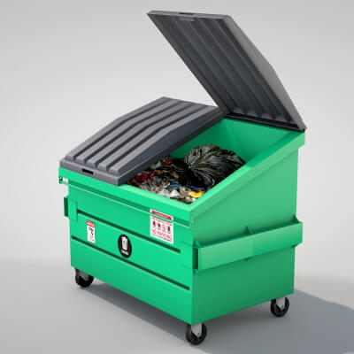 Garbage Container - 3D Model by renatodalle
