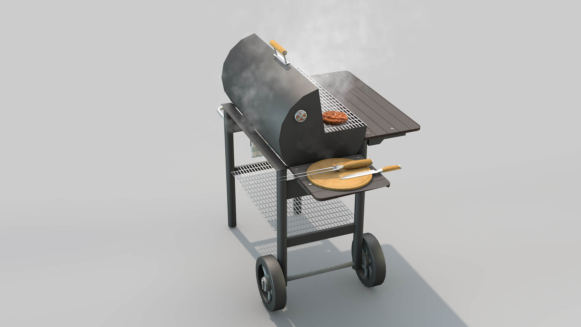 Grill Barbecue Steam - 3D Model by renatodalle