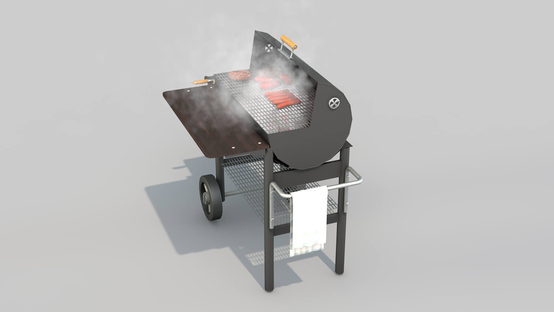Grill Barbecue Steam - 3D Model by renatodalle