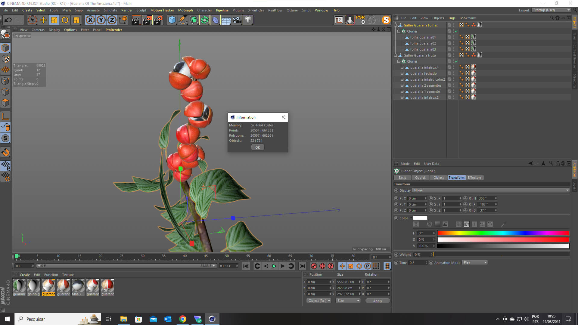 Guarana of The Amazon - 3D Model by renatodalle
