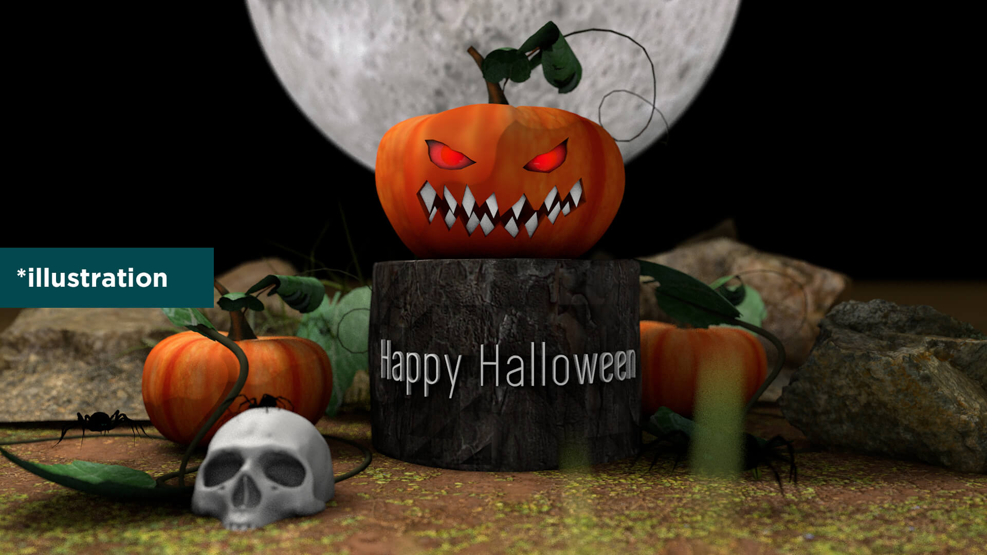 Halloween Pumpkim - 3D Model by renatodalle