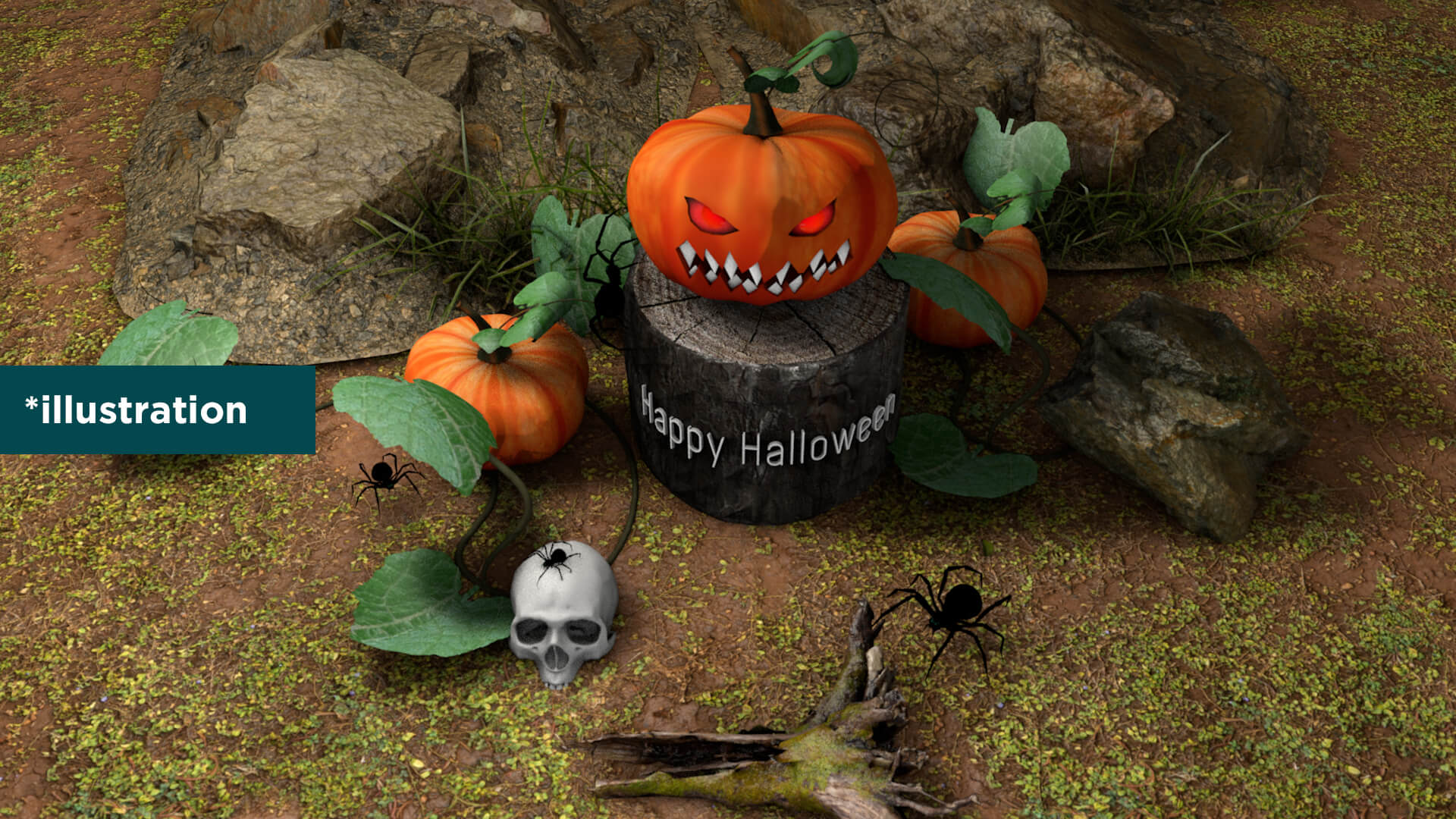 Halloween Pumpkim - 3D Model by renatodalle