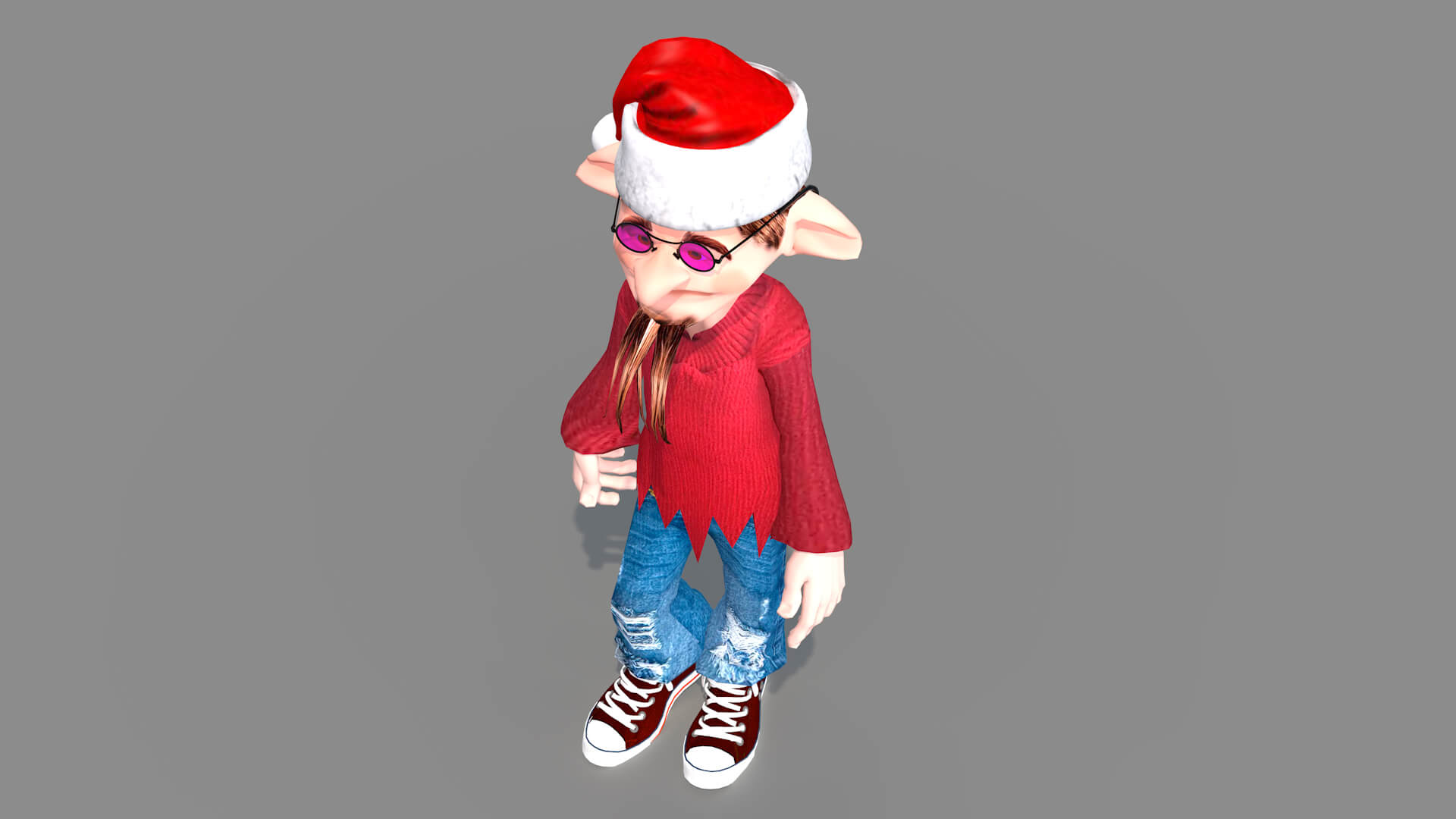 Happy Elf Character - 3D Model by renatodalle