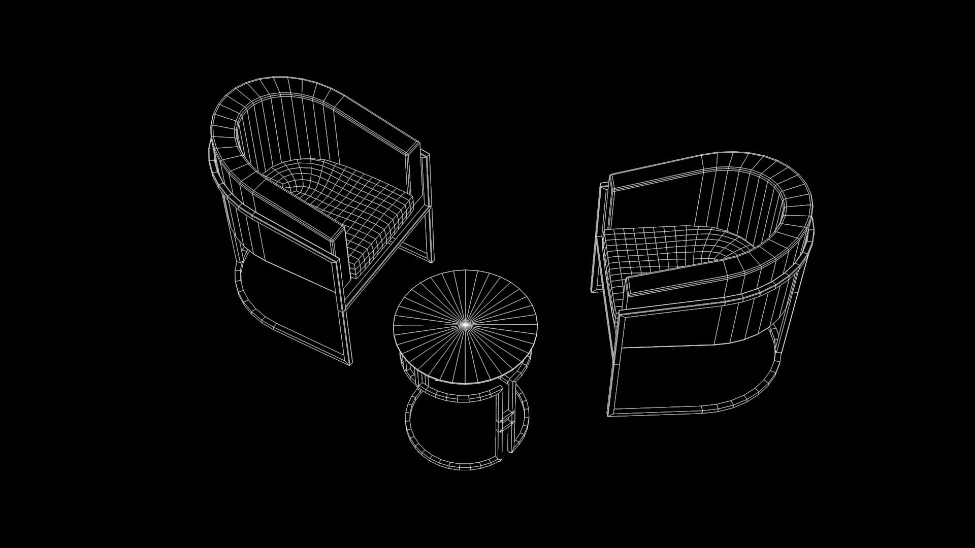 Kit Sofa Alegro Pink - 3D Model by renatodalle
