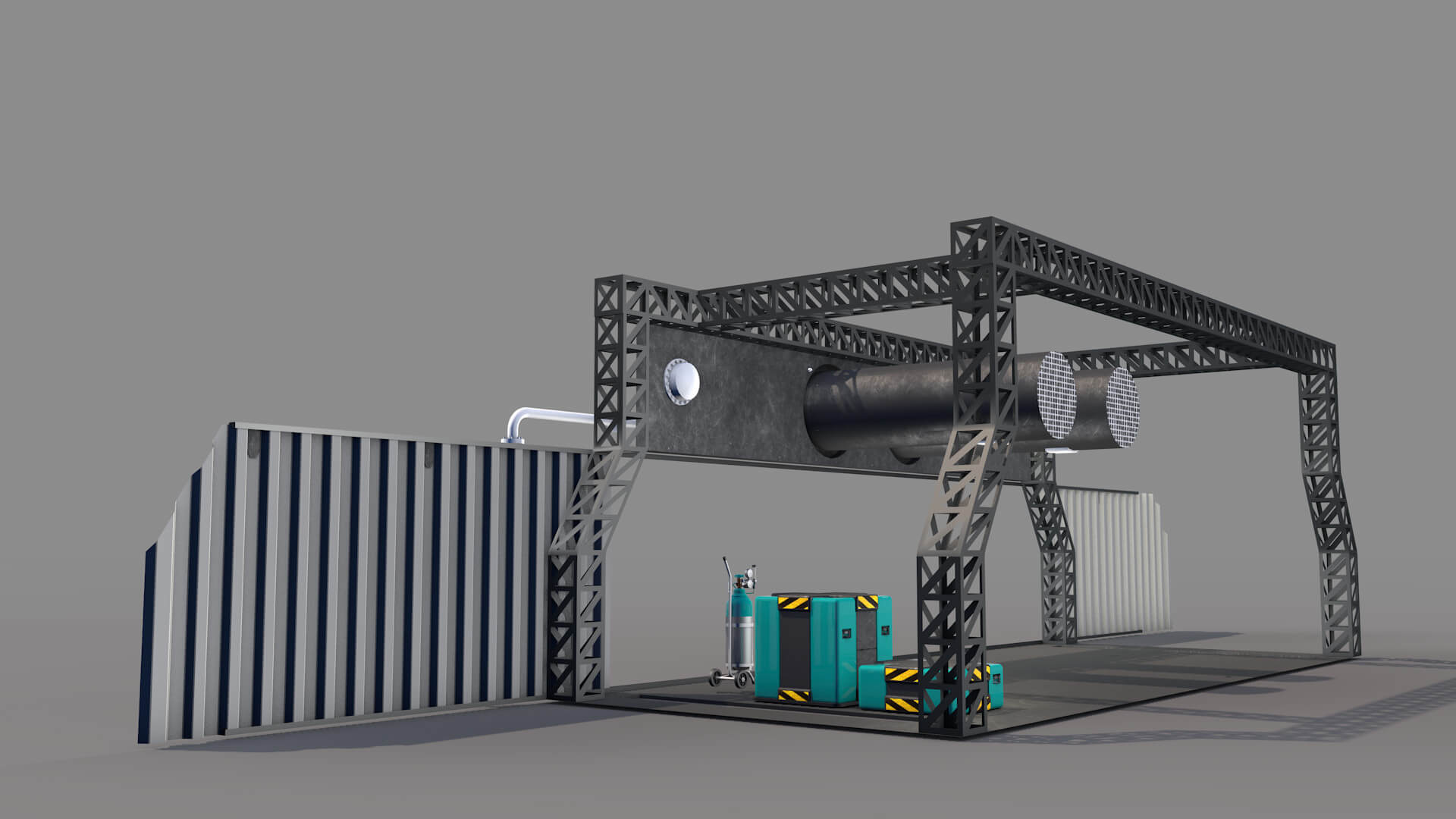 Lunar Bunker Entrance - 3D Model by renatodalle