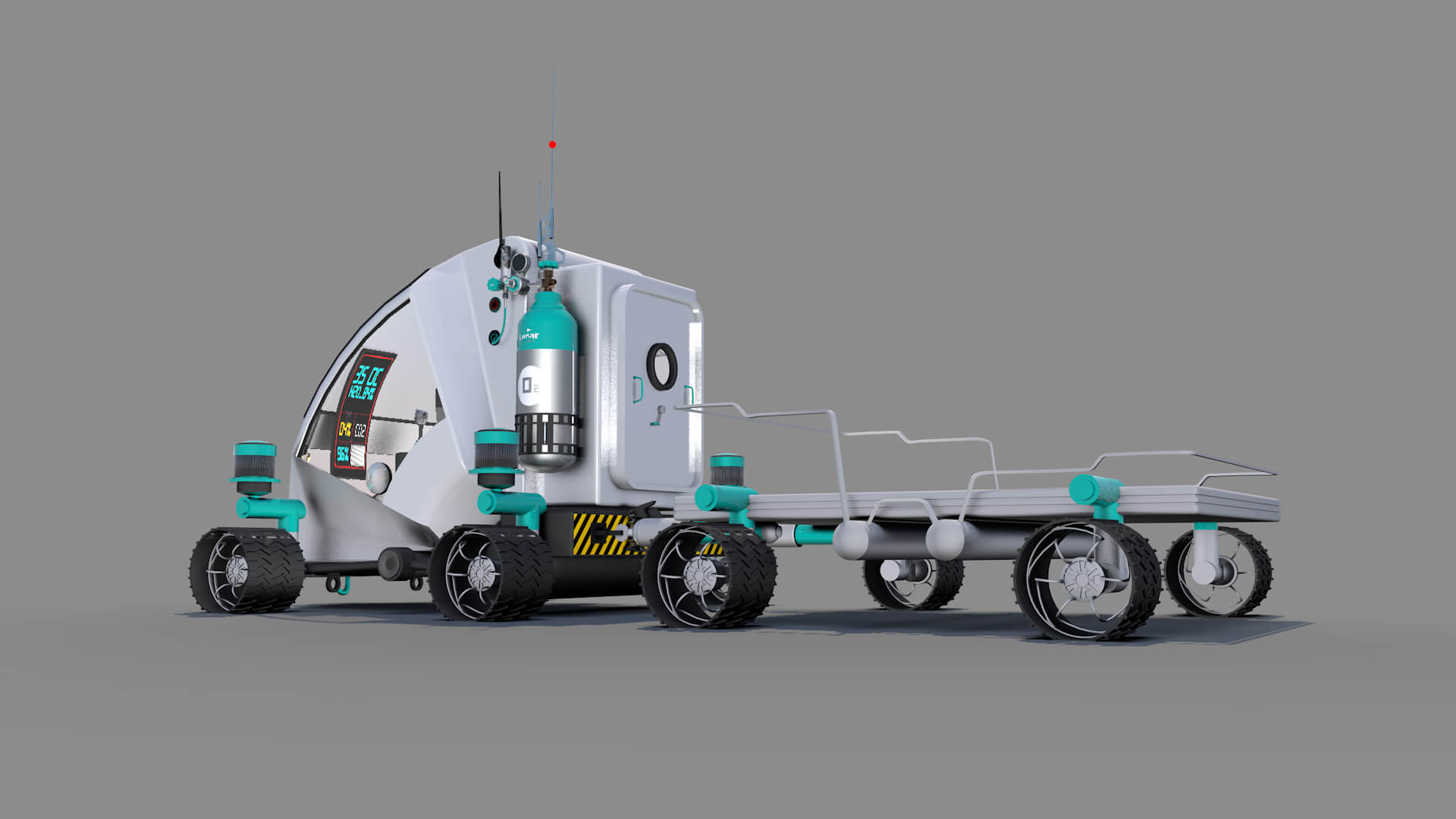 Lunar Car Service - 3D Model by renatodalle