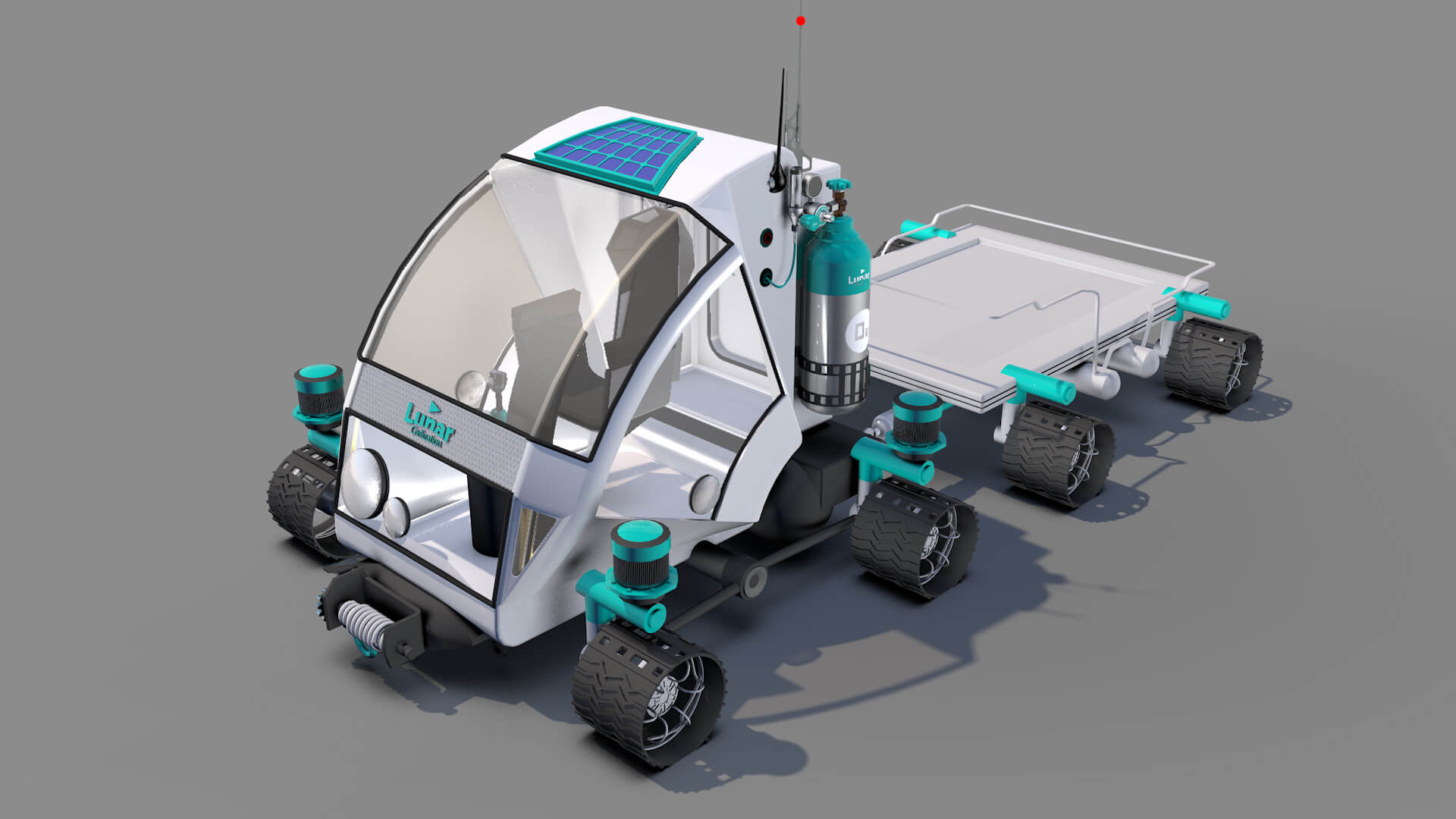 Lunar Car Service - 3D Model by renatodalle