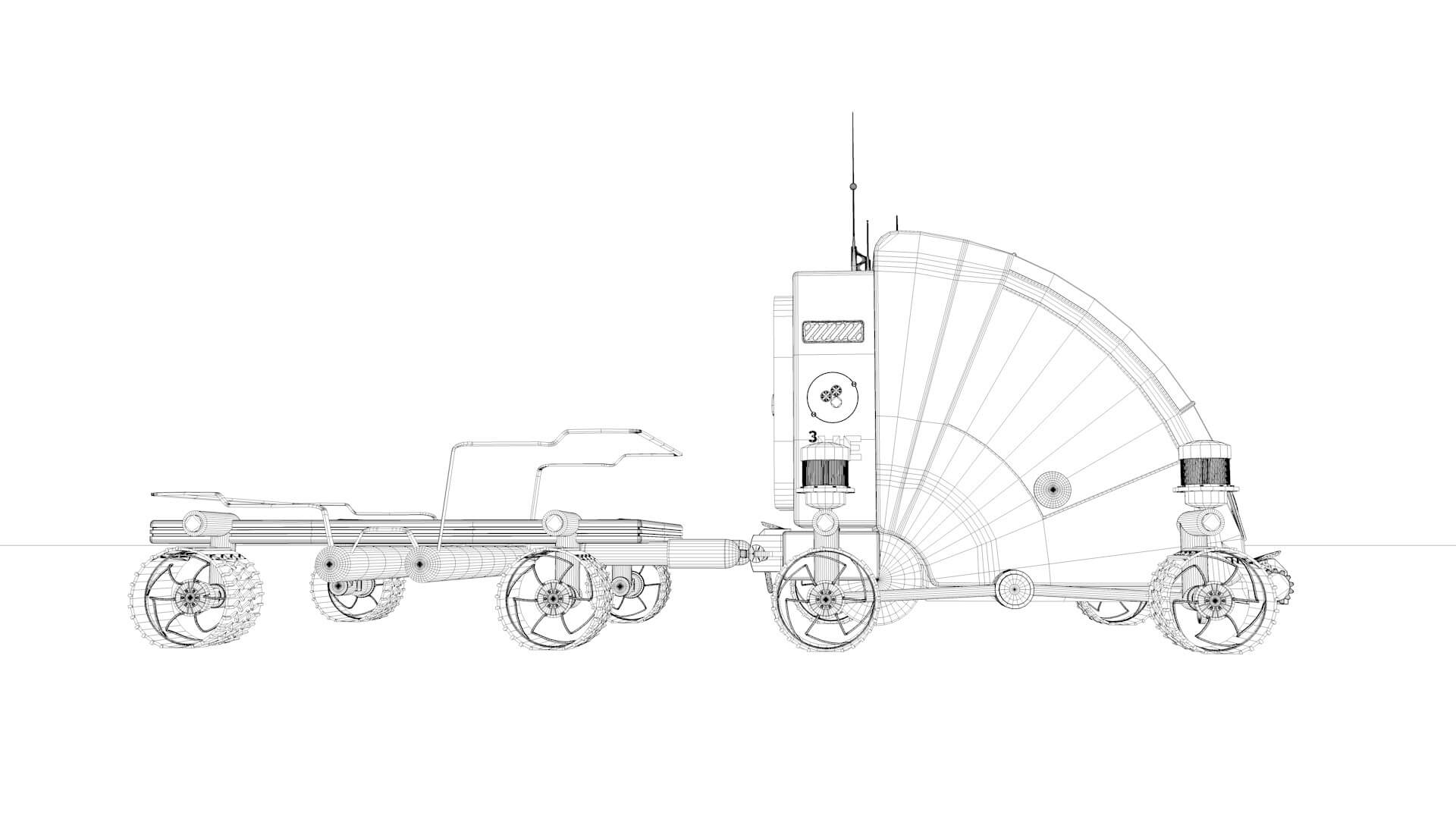 Lunar Car Service - 3D Model by renatodalle