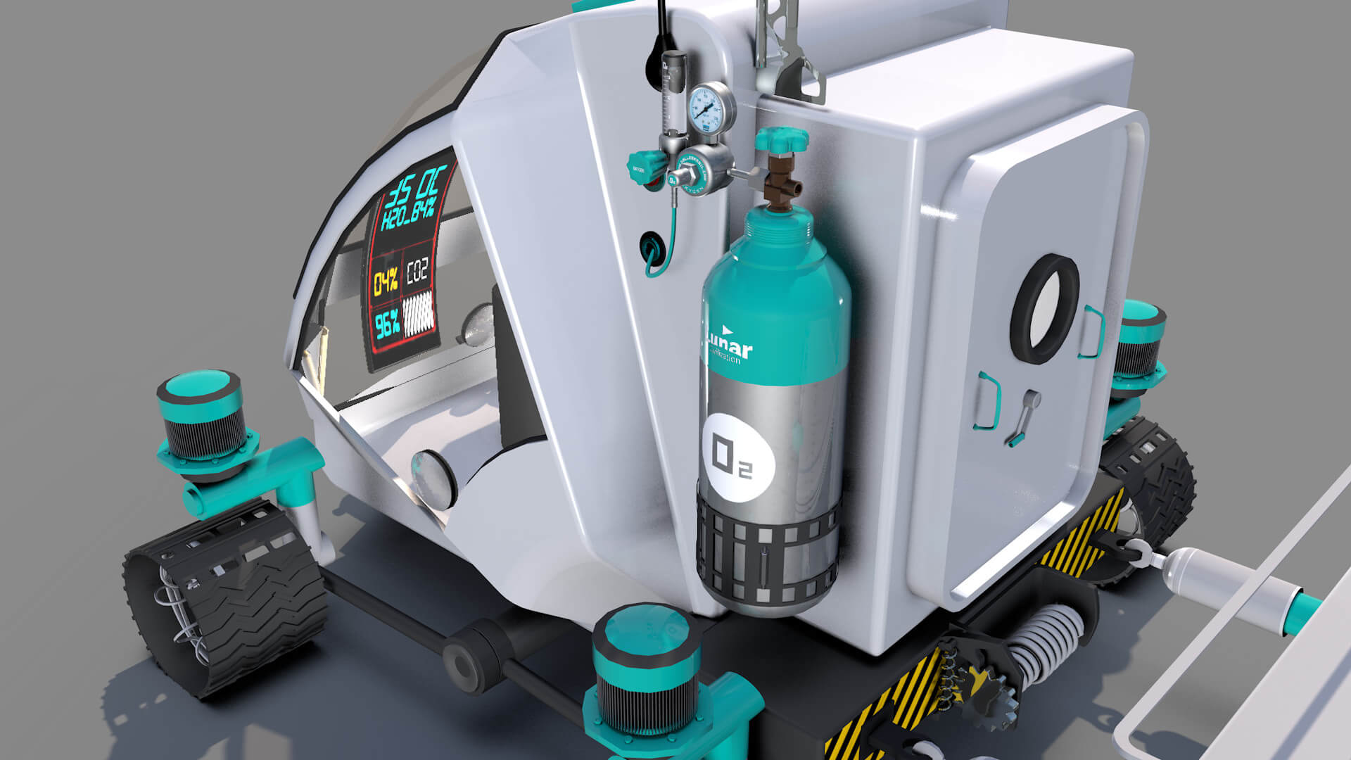 Lunar Car Service - 3D Model by renatodalle