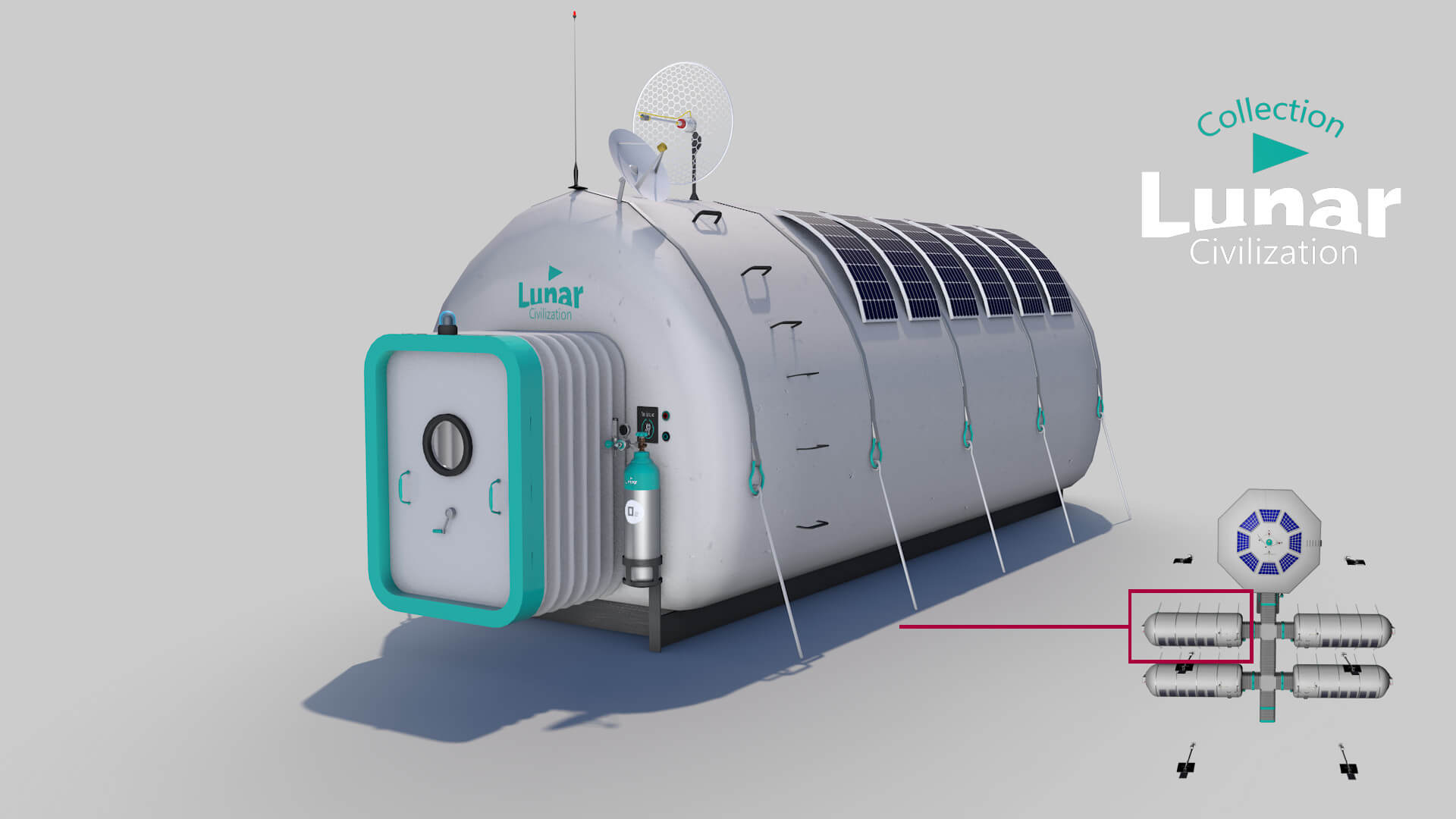 Lunar Mini Shelter - 3D Model by renatodalle