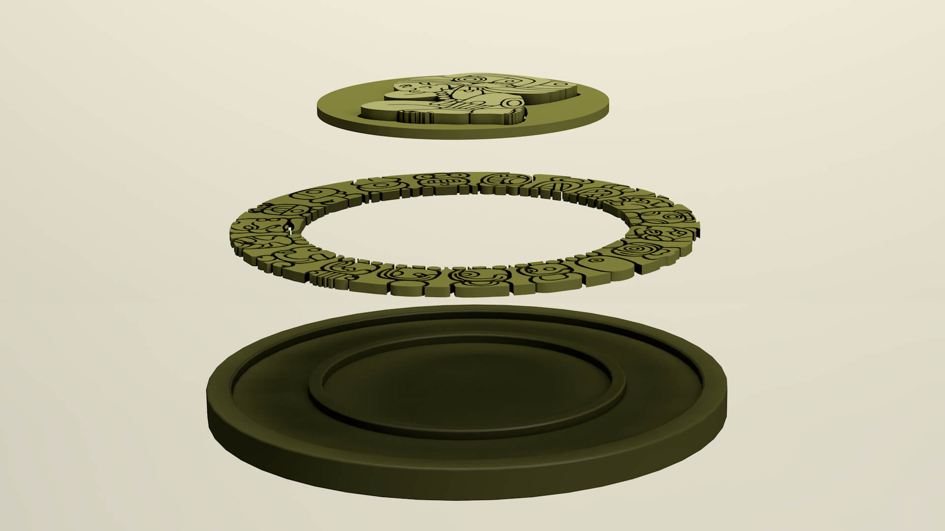 Mayan Calendar - 3D Model by renatodalle